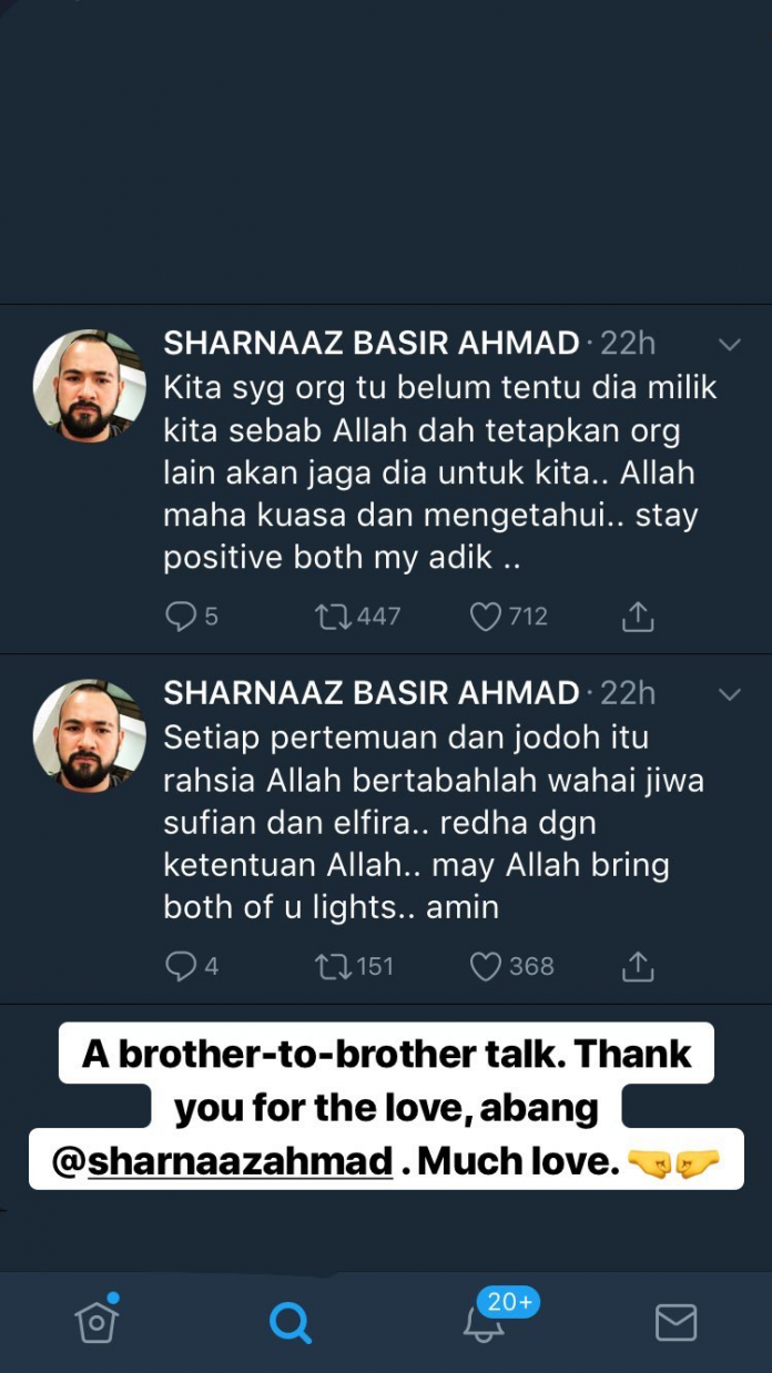 [GAMBAR] Ucapan Sharnaz Buat Sufian & Elfira Loy Buat Semua Sebak!