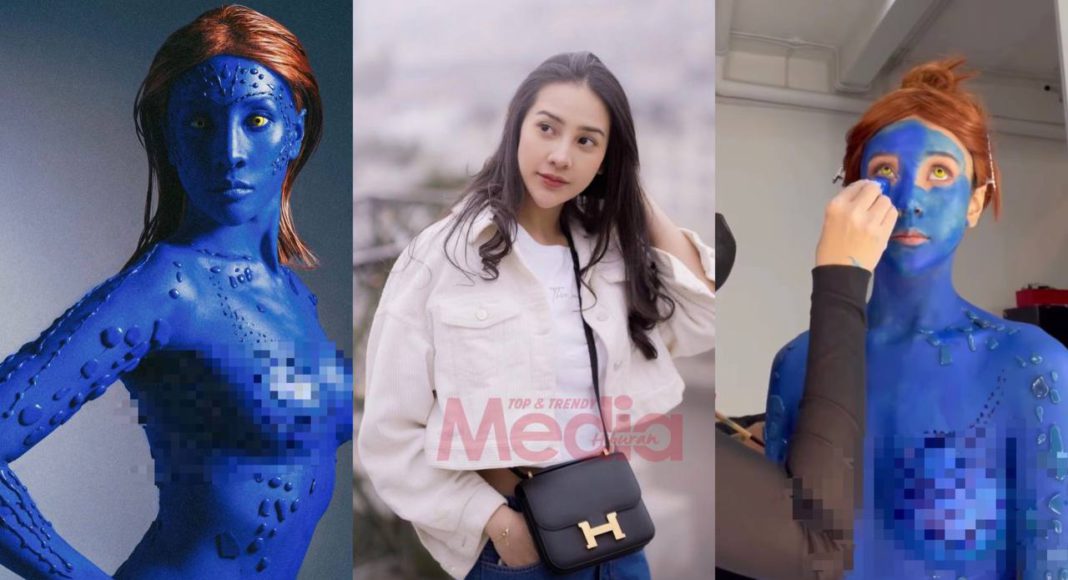 “Ini Benar-Benar Hasil Tangan,” - 3 Jam Solek & Lukis Badan, Aktres Indonesia Anya Geraldine ...