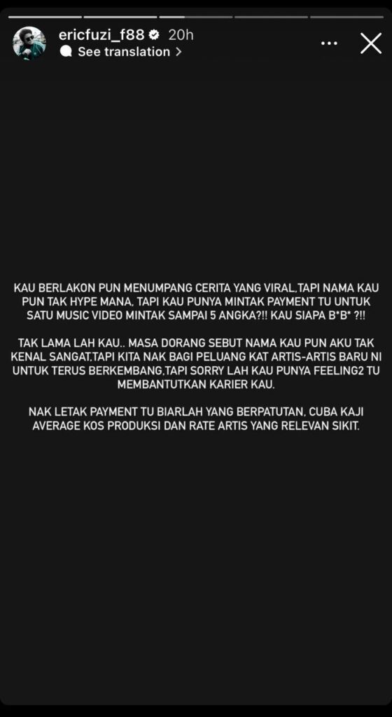 “Kau Pun Tumpang Cerita Viral, Tak Lama La Kau,” - Pelakon Baru Minta ...